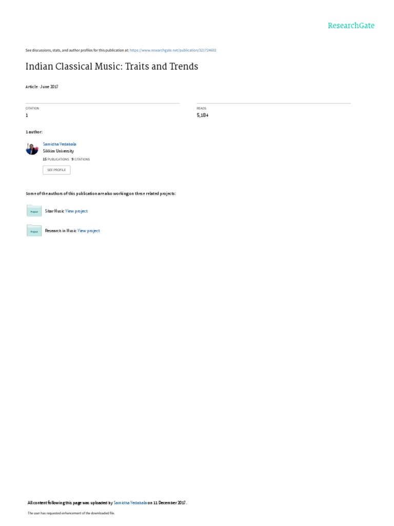 Indian Classical Music Trends | PDF | Guru | Music Education