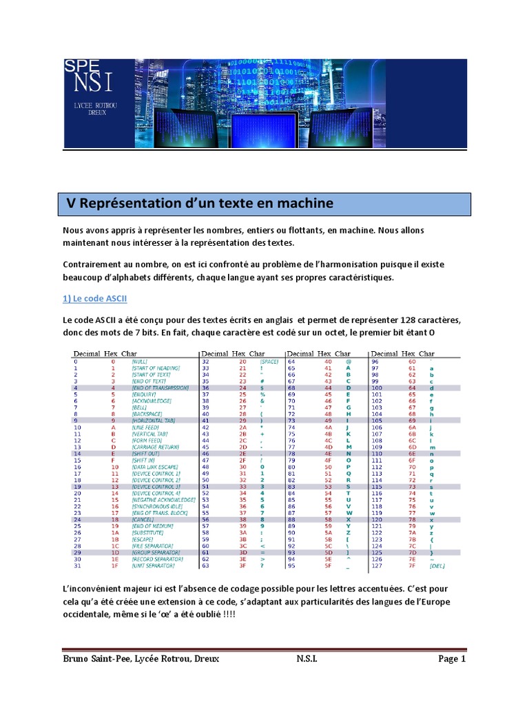 Texte | PDF | Codage des caractères | ASCII