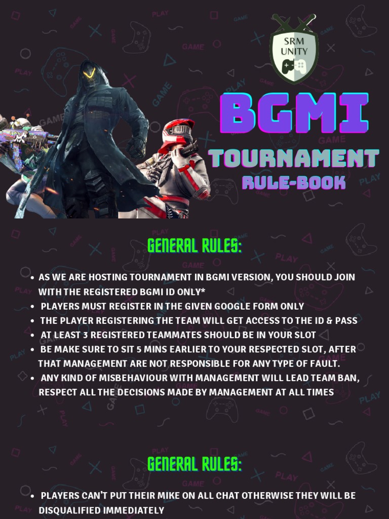 BGMI Rulebook (4273) | PDF | Sports & Recreation