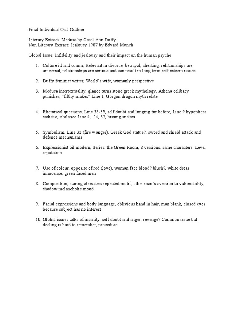 Final IO Outline | PDF | Medusa