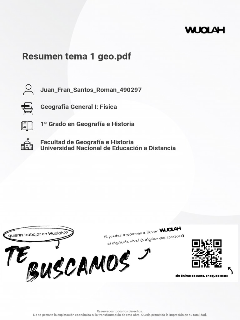 Wuolah-Free-Resumen Tema 1 Geo | PDF | Ecuador | Tierra