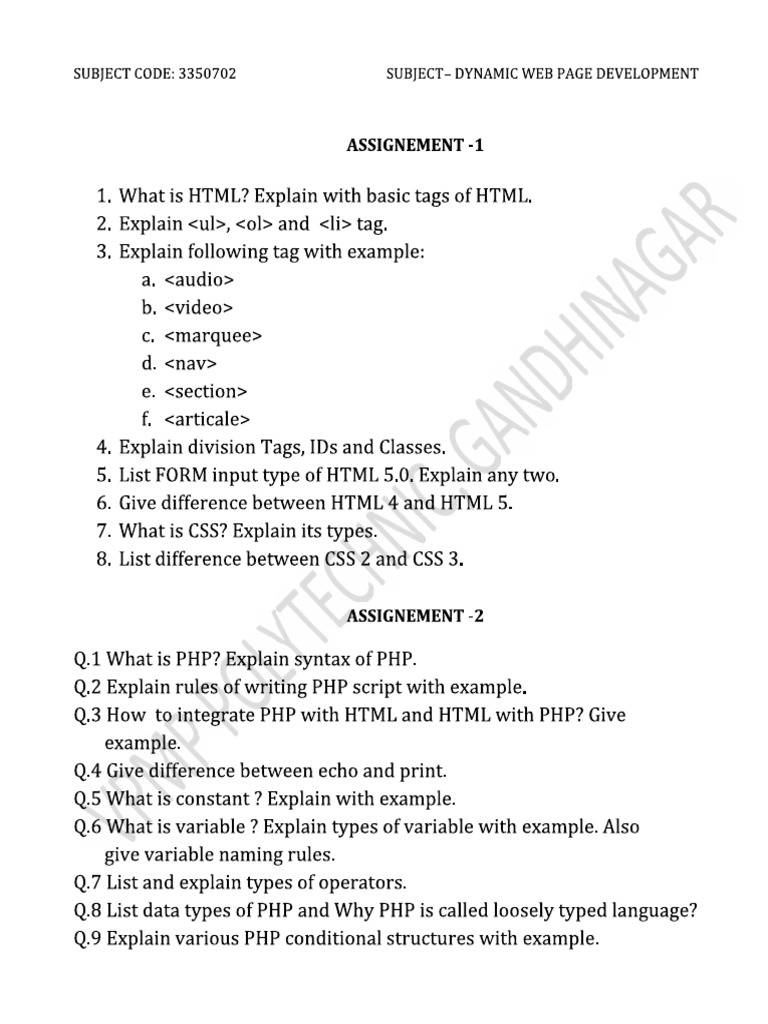 DWPD Assignment | PDF