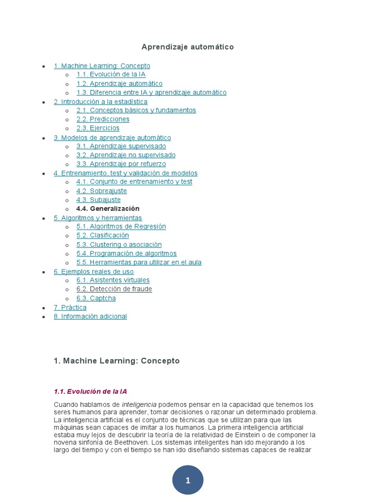 BLOQUE 1 - Machine Learnig | PDF | Aprendizaje automático ...