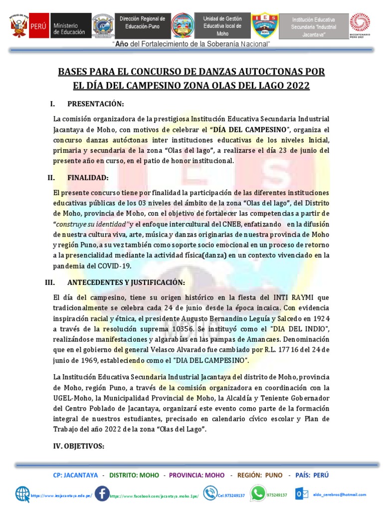 Base Concurso Autoctona | PDF | Bailes | Perú