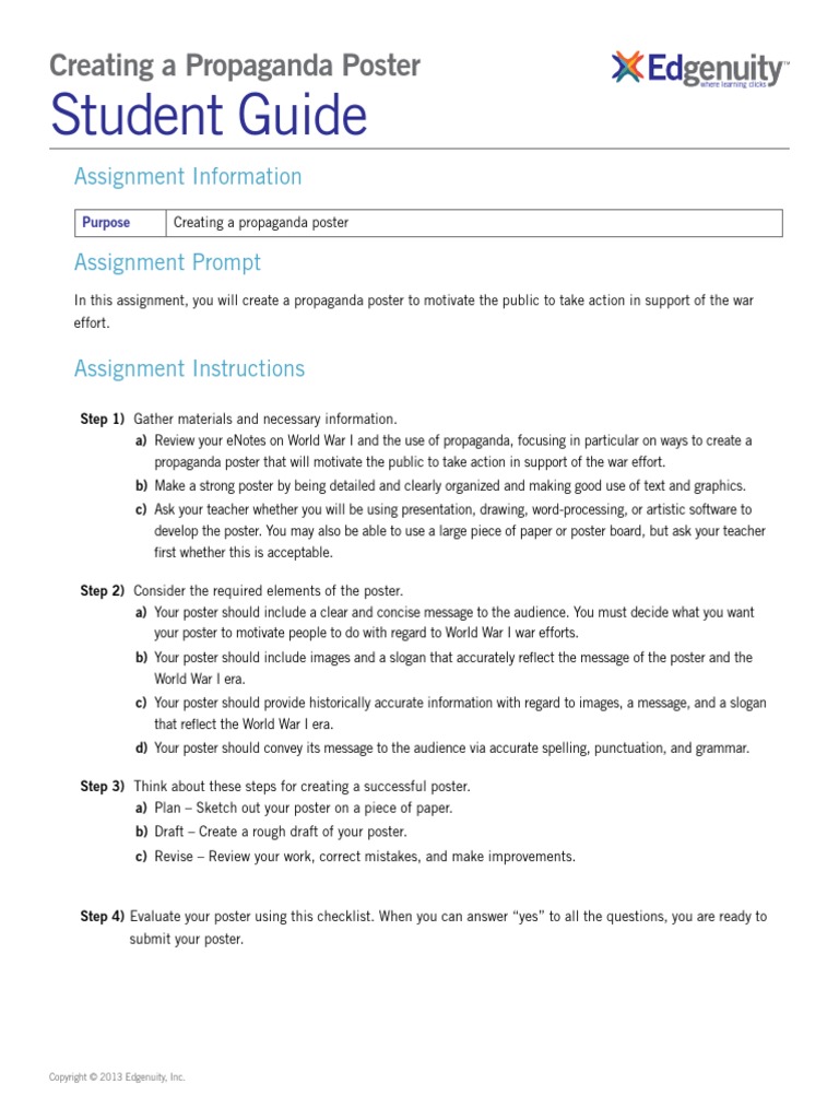Students Guide | PDF | Poster | Propaganda