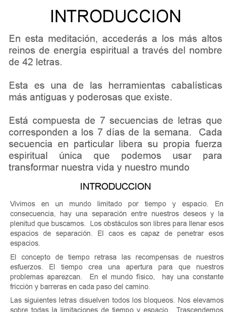 Meditación Ana Becoaj en Kabbalah | PDF | Yo | Kábala