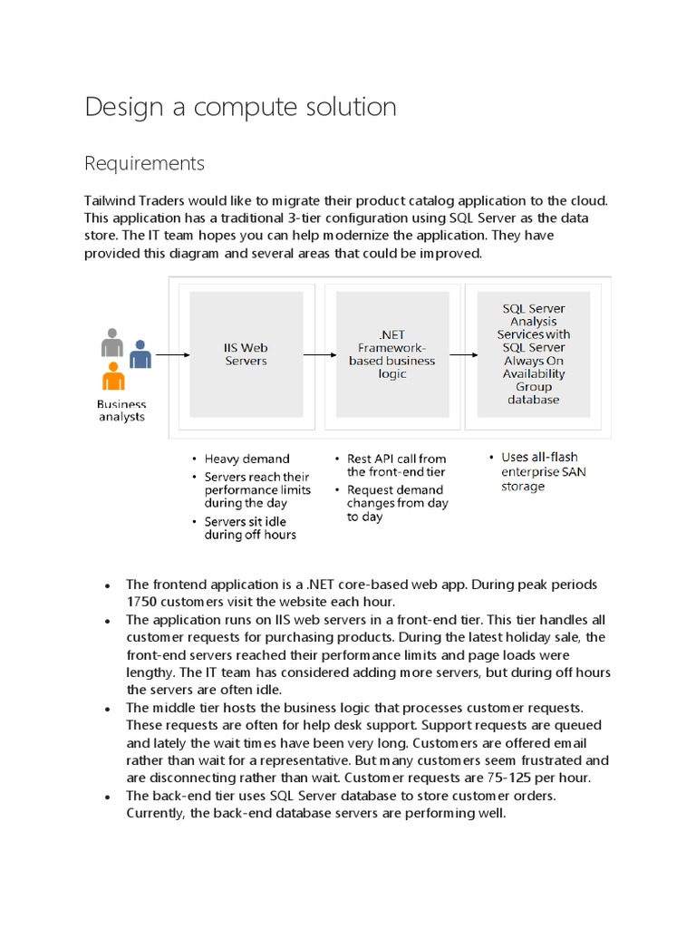 Design A Compute Solution AZ - 305 | PDF | Cloud Computing | Databases