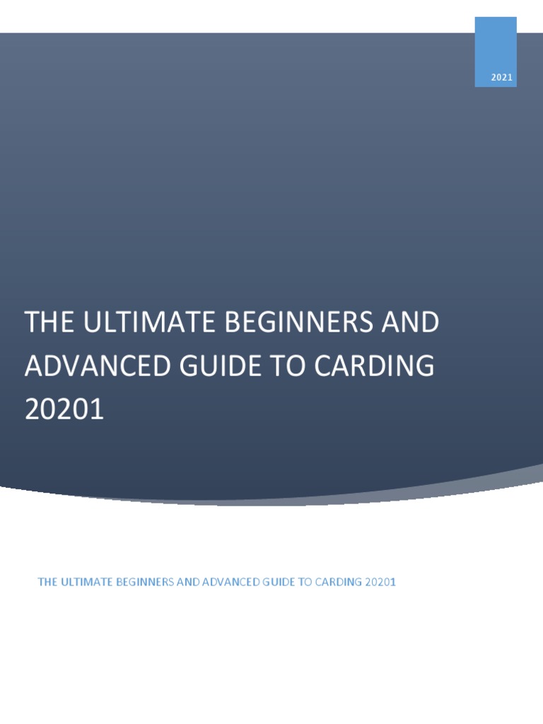 The Ultimate Beginners and Advanced Guide To Carding 20201 | Download ...