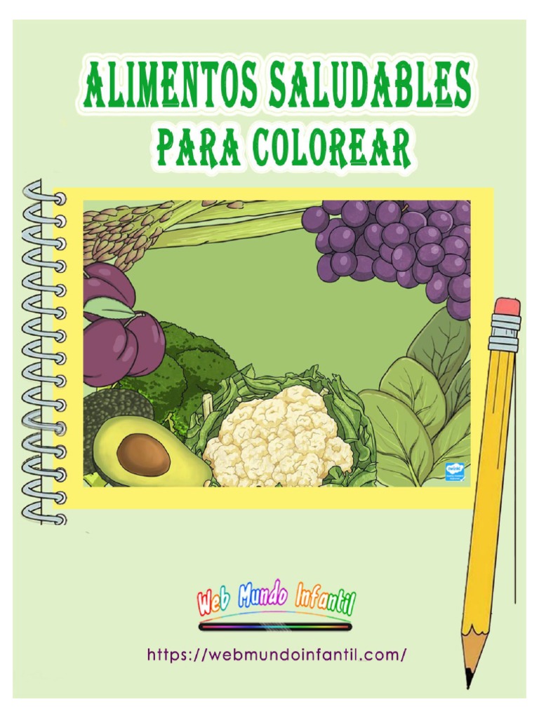 Comida Saludable para Colorear | PDF