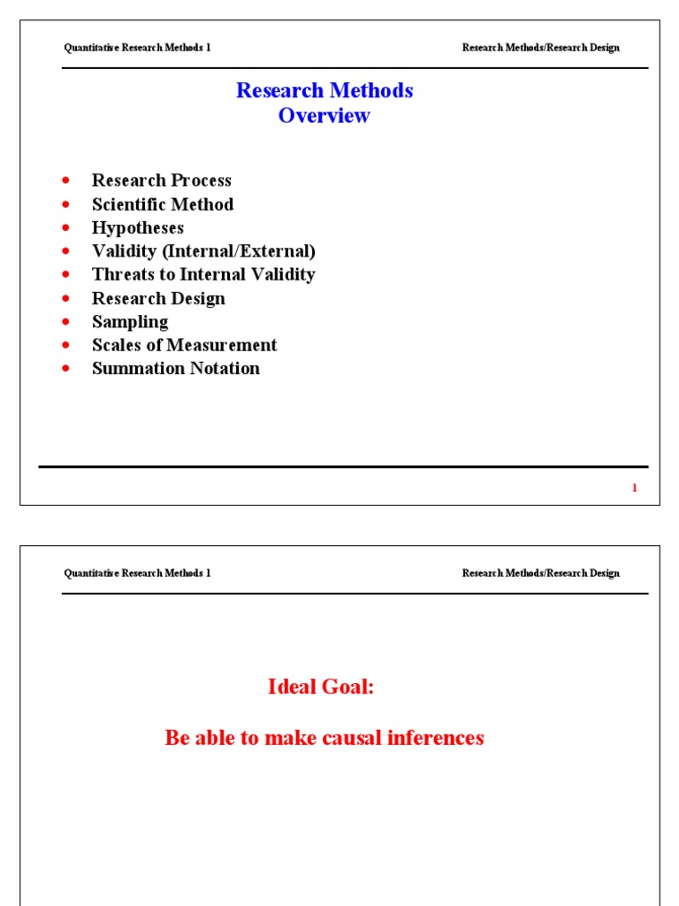 Research Methods Slide Show | PDF | Level Of Measurement | Sampling ...