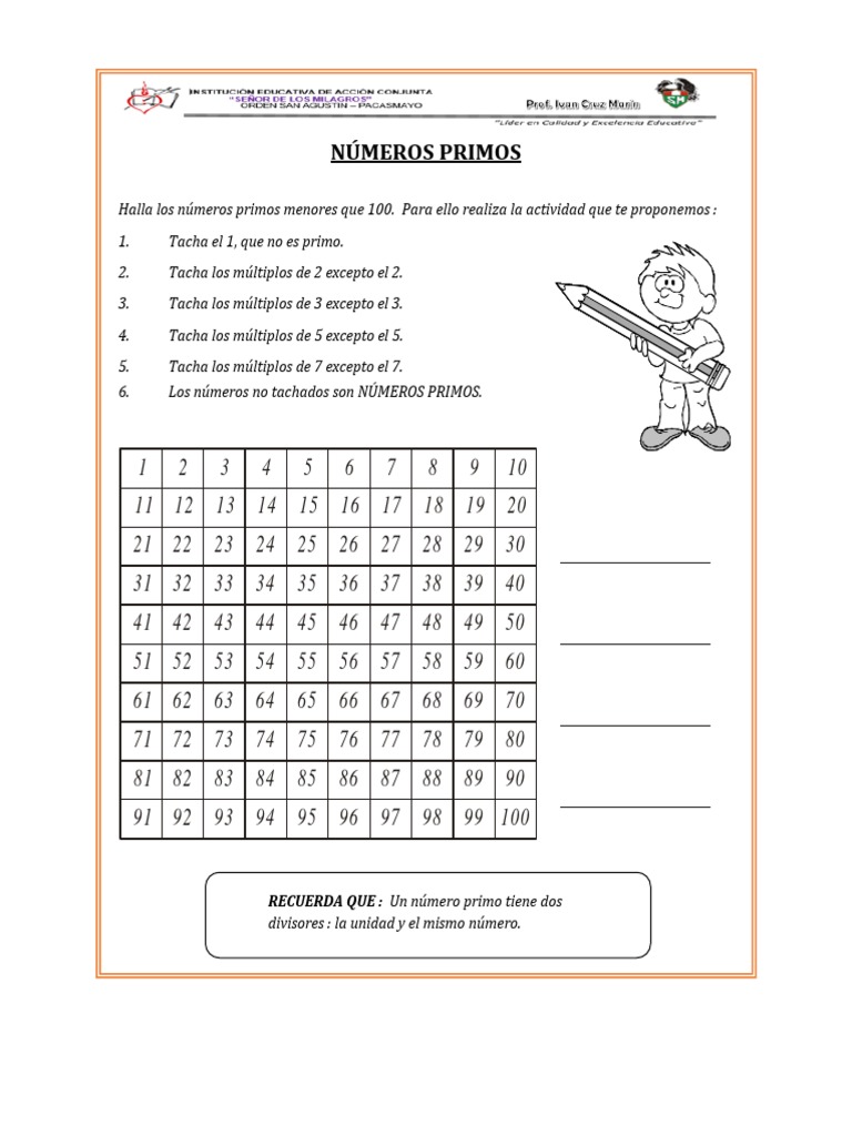 Números Primos y Compuestos | PDF