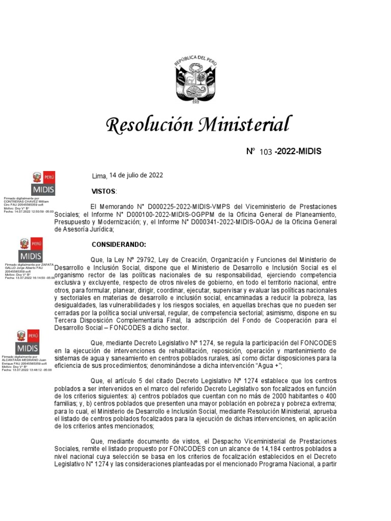 Listado de Centros Poblados Agua+ | PDF | Ciencias Políticas