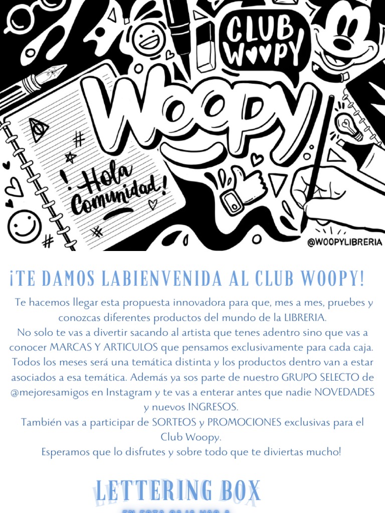 Te Damos Labienvenida Al Club Woopy | PDF