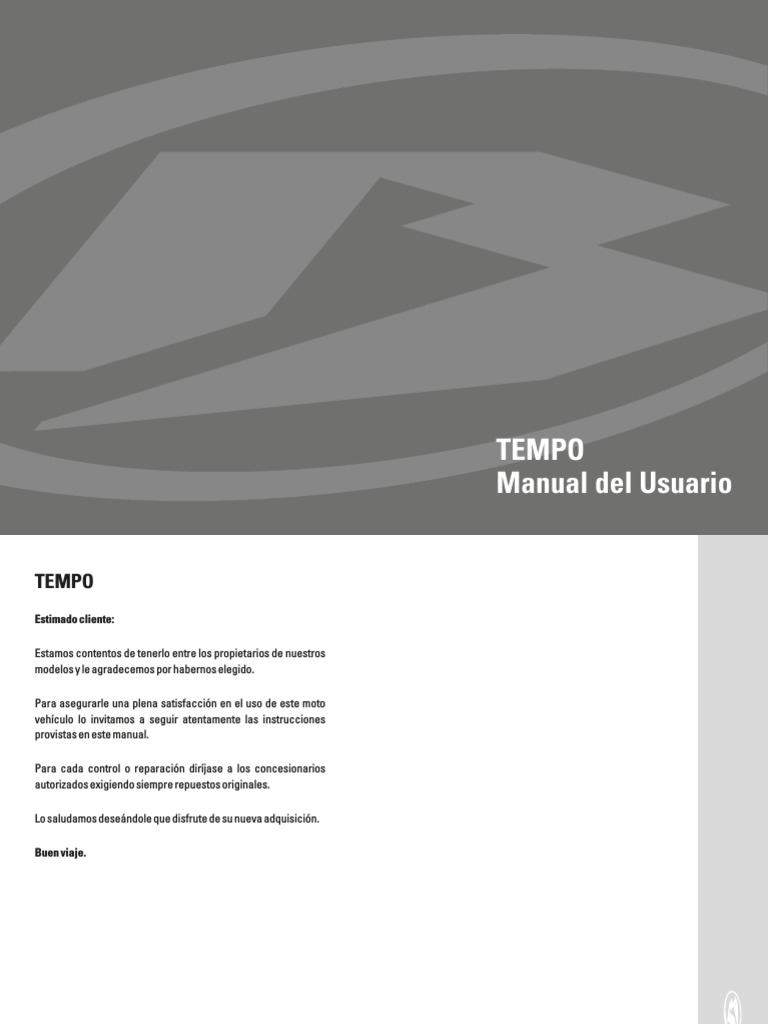 Tempo 150 Deluxe-4t Nafta - User-Manual | PDF | Hormone | Endocrinology