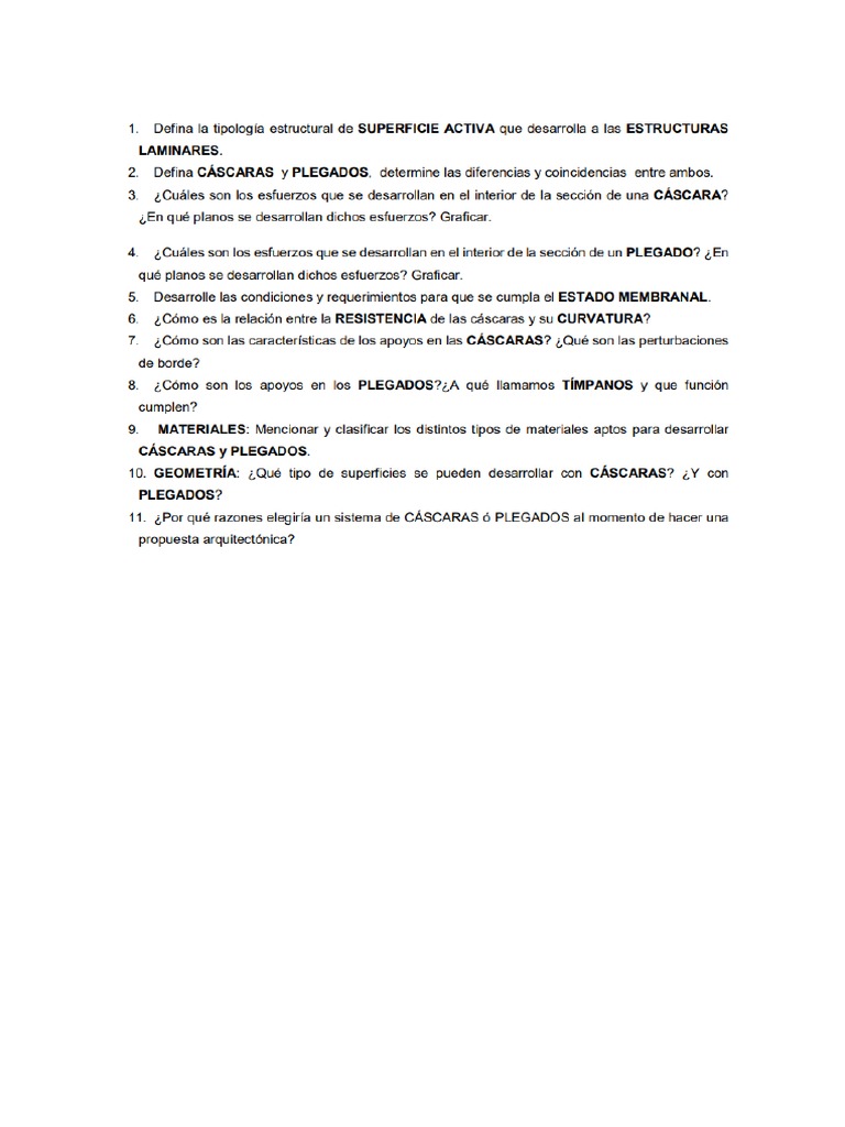 TP Estructuras Laminares | PDF | Viga (Estructura) | Doblar