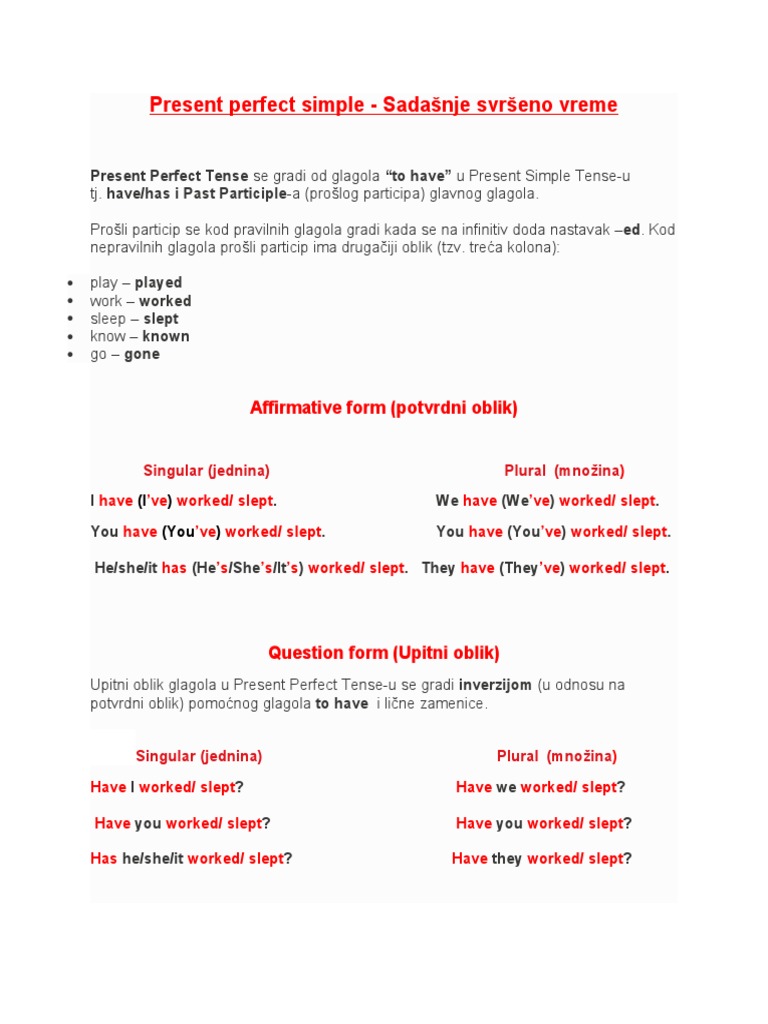 PRESENT PERFECT SIMPLE - Lecture | PDF | Linguistics | Language Mechanics