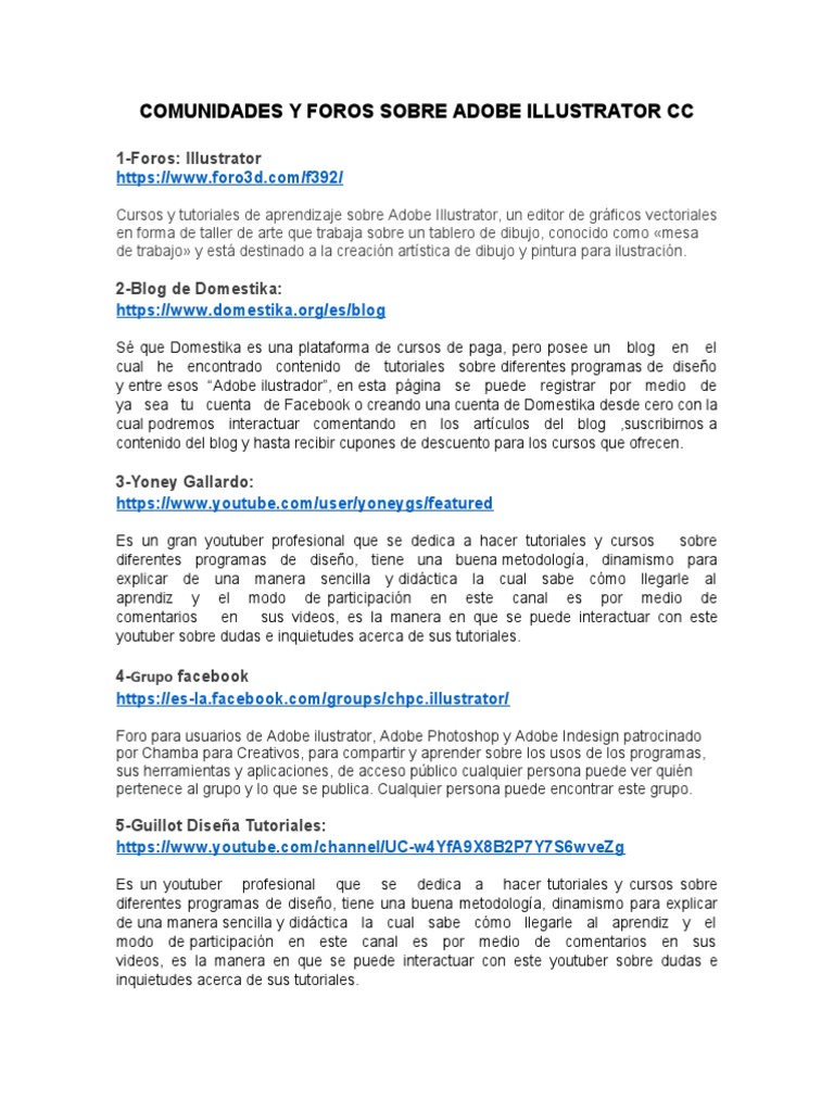 Comunidades y Foros Sobre Adobe Illustrator CC | PDF