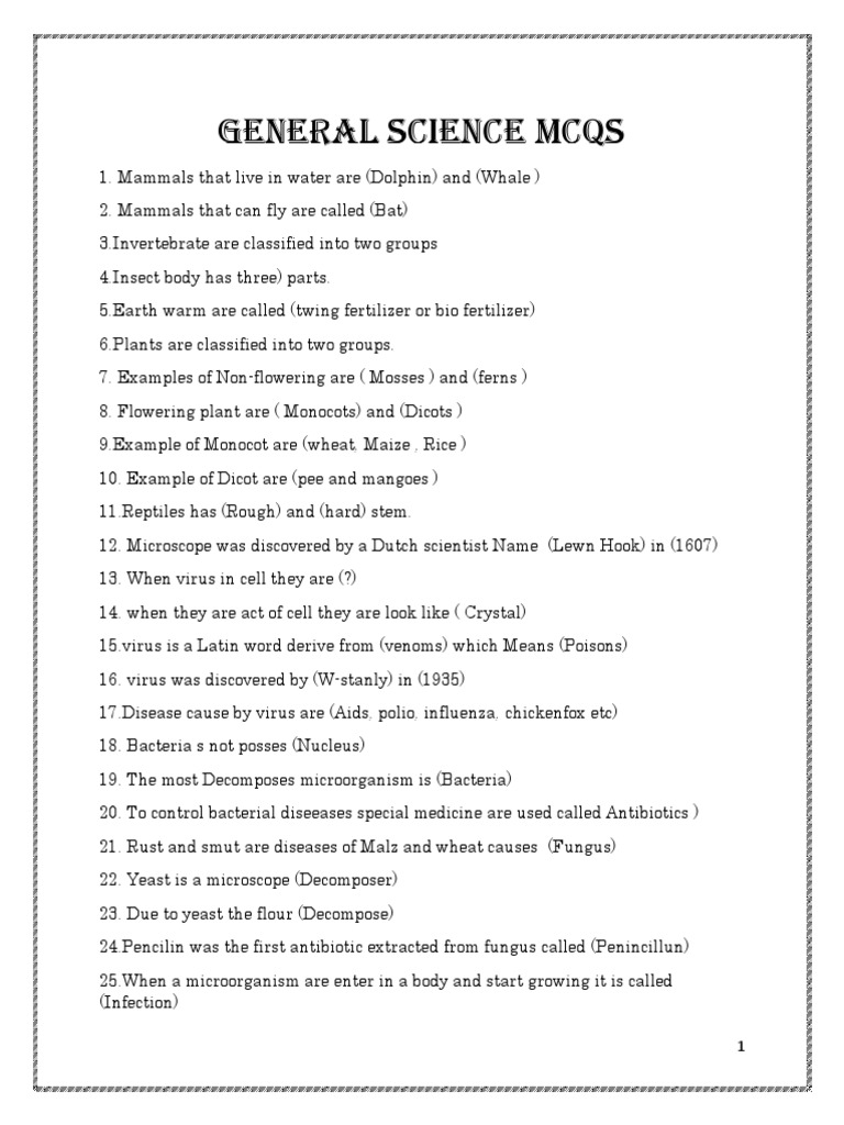 Everyday Science Set 1 One Line | PDF | Sun | Earth