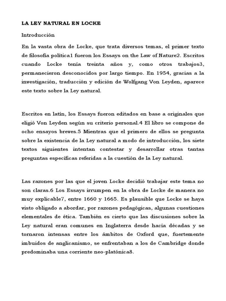 La Ley Natural en Locke | PDF | La Ley natural | John Locke La Ley Natural en Locke | PDF | La Ley natural | John Locke
