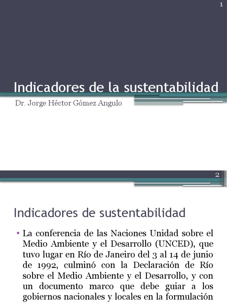 Indicadores de Sustentabilidad | PDF | Desarrollo sostenible | Sustentabilidad