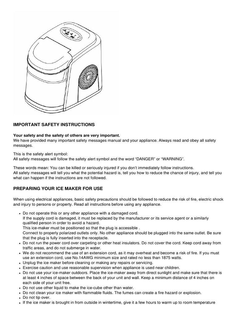 Intertek Ice Maker HZB-12C (EN) | PDF | Ac Power Plugs And Sockets | Water