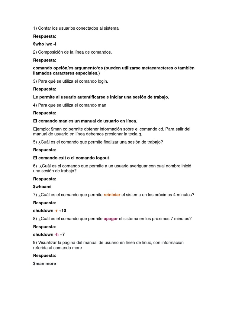 Ejercicios prácticos sobre comandos básicos de Linux | PDF | Archivo de computadora | Sistema de ...