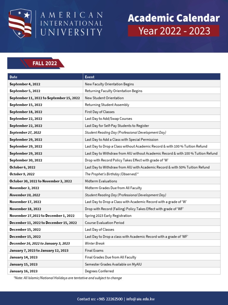 Academic Calendar 2022-2023 | PDF | Academic Term | Academia