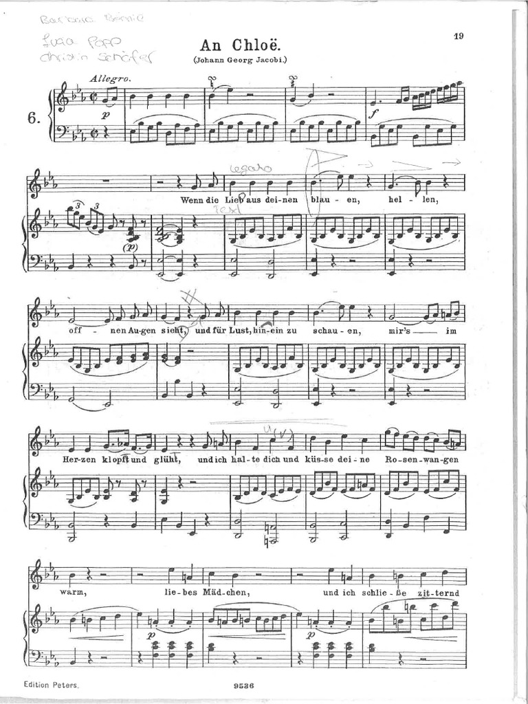 An Chloe - Mozart | PDF