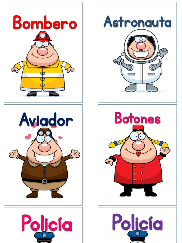 Tarjetas Profesiones y Oficios | PDF