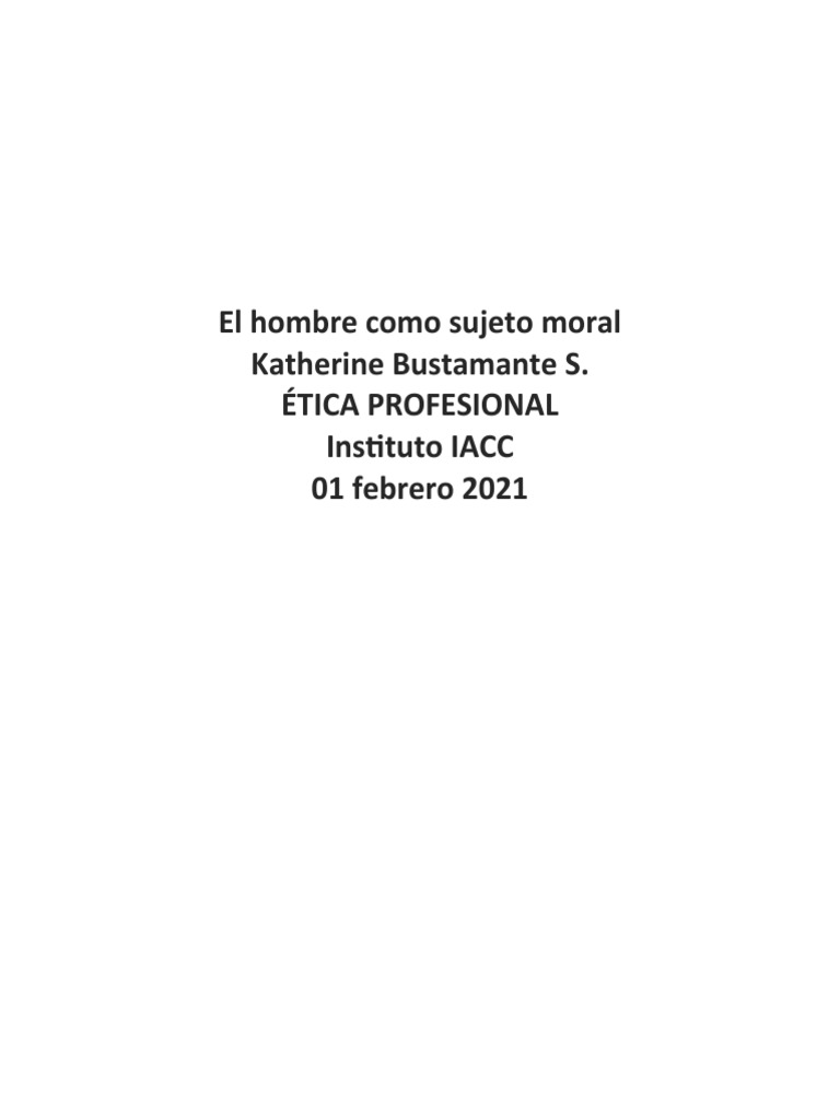 ETICA IACC Tarea3 | PDF | Moralidad | Comportamiento