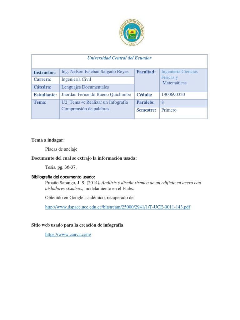 U2 - Tarea 4-Realizar Una Infografía Comprensión de Palabras - Jhordan Fernando Bueno Quichimbo ...