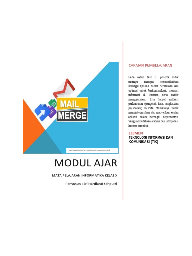 Modul Ajar Informatika Mail | PDF