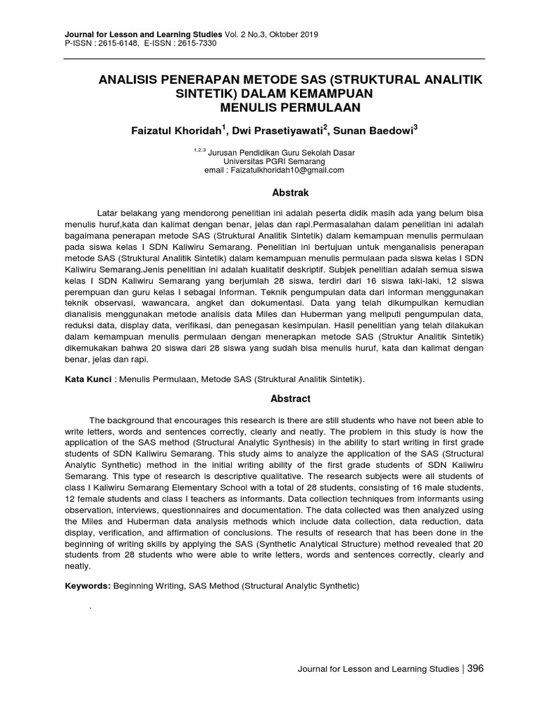 Metode SAS Tingkatkan Menulis Siswa | PDF