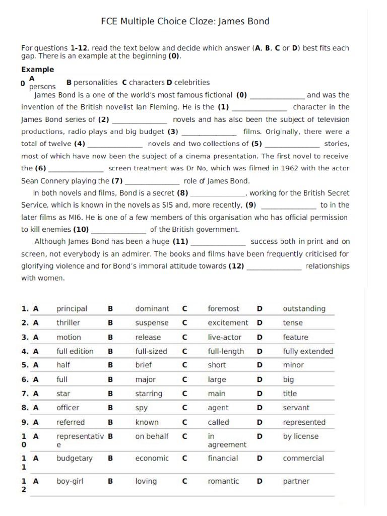 B2 Multiple Choice | PDF