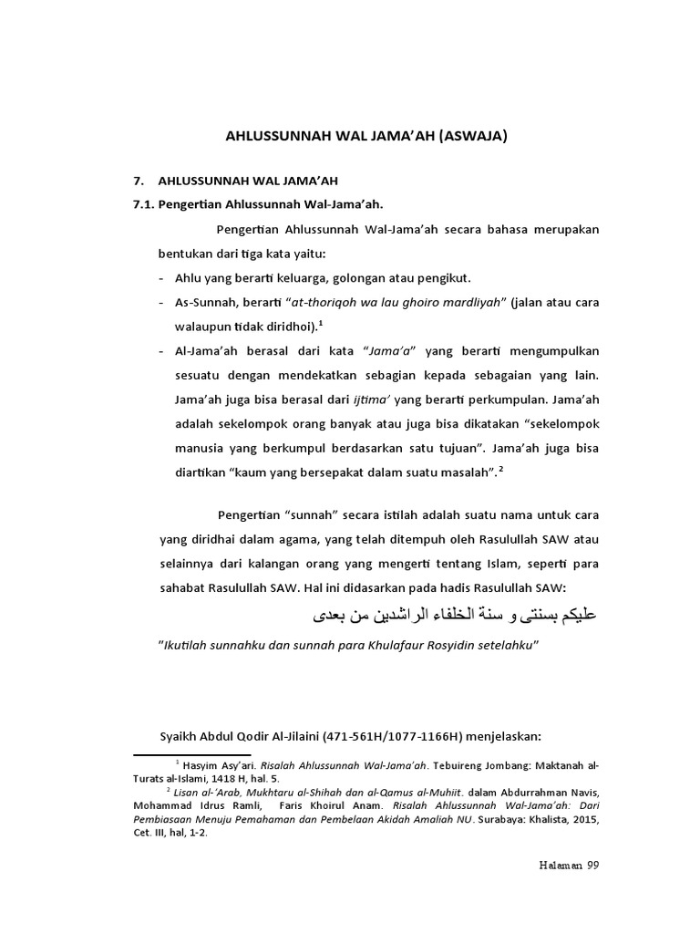 Ahlussunah Wal Jama'ah | PDF