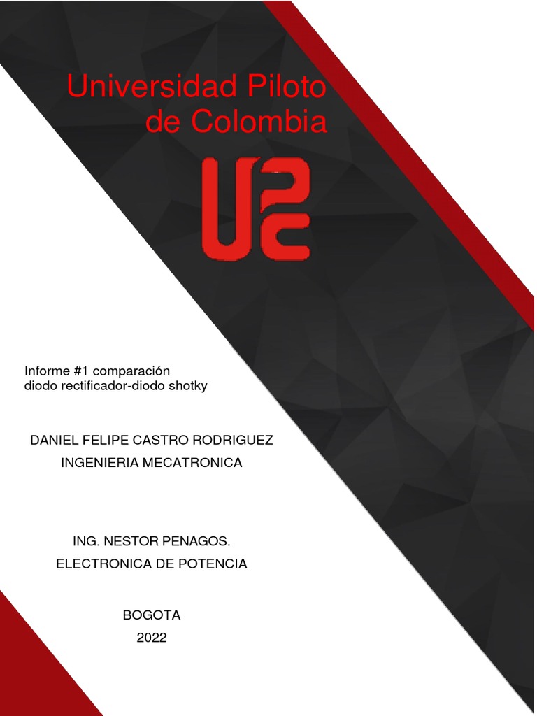 Informe Comparacion de Diodos | PDF | Rectificador | Diodo