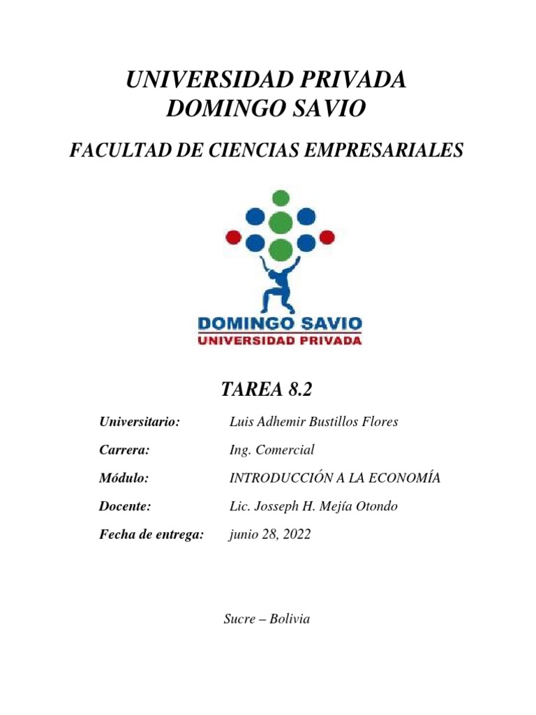 Tarea 8.2 | PDF | Ahorro | Inversiones