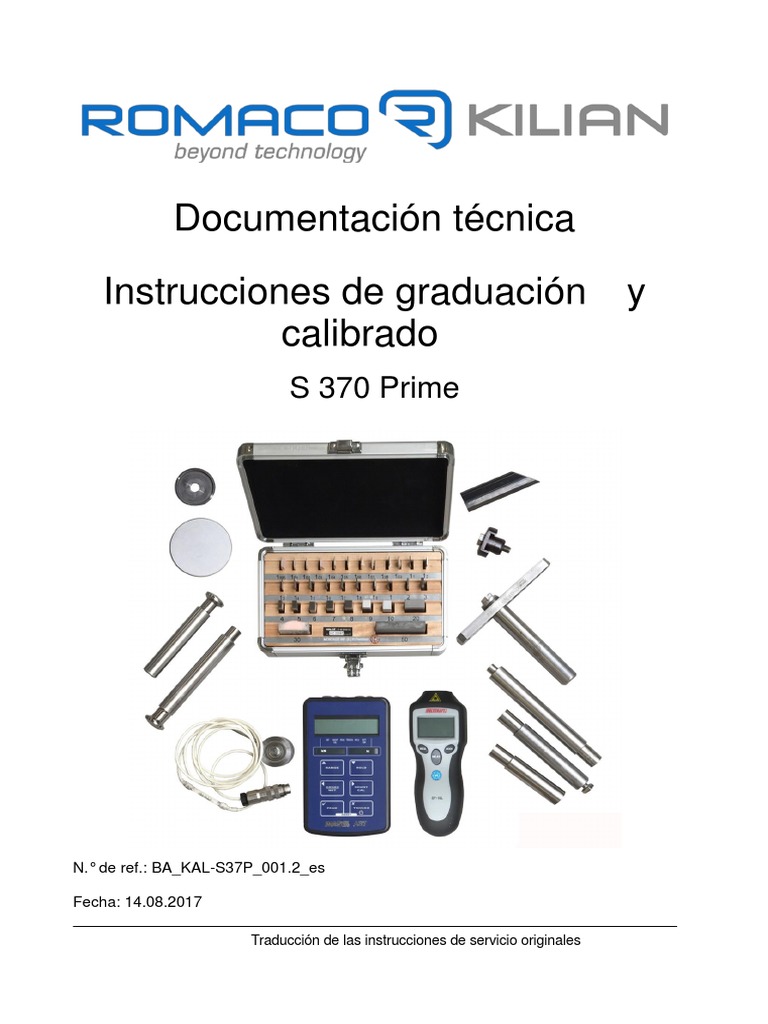 Instrucciones de Calibrado S 370 Prime | PDF | Medición | Matriz ...