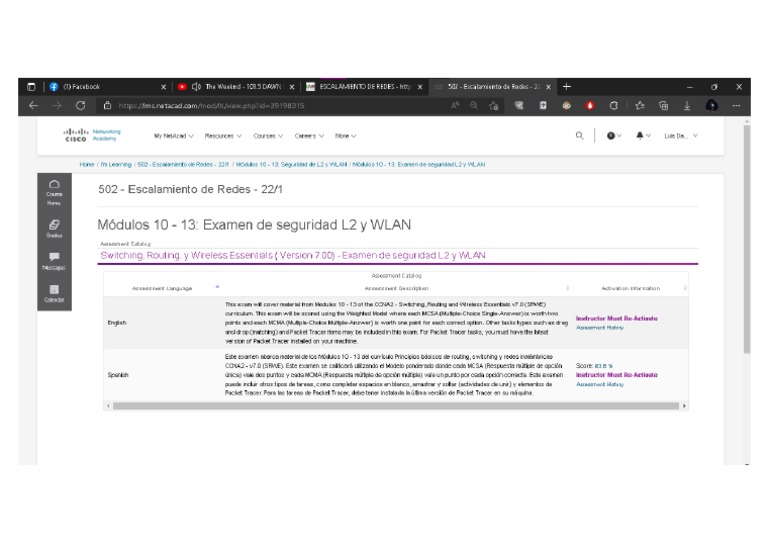 Examen Netacad 10-13 | PDF