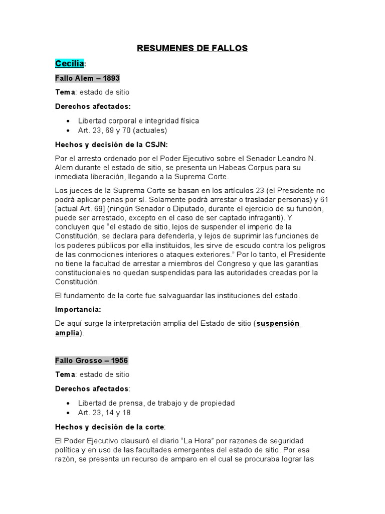 Resumenes de Fallos | PDF | Aborto | Violación