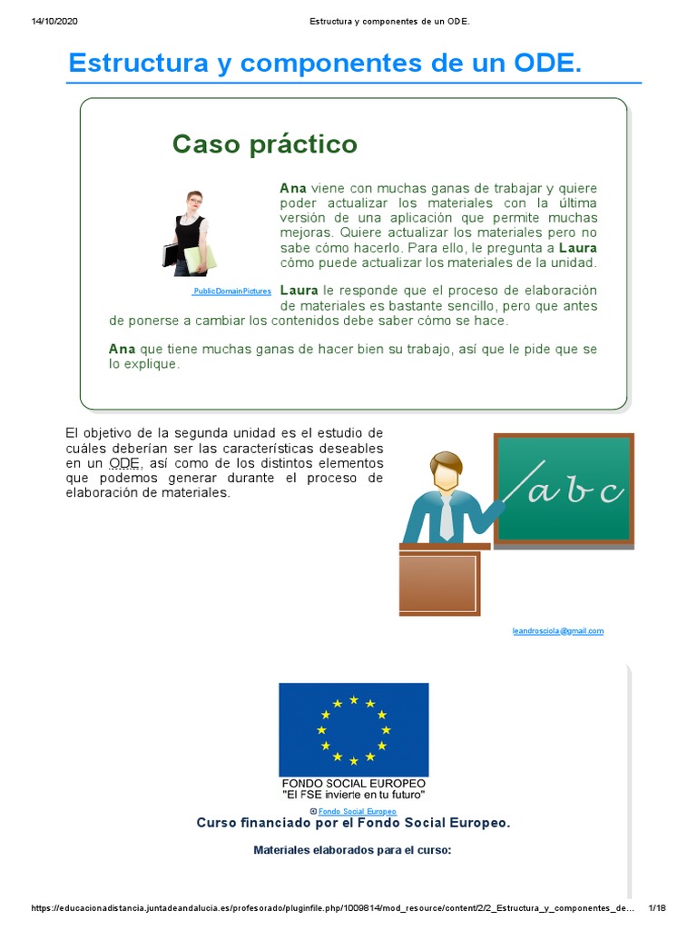 Estructura y Componentes de Un ODE | PDF | Evaluación | Aprendizaje