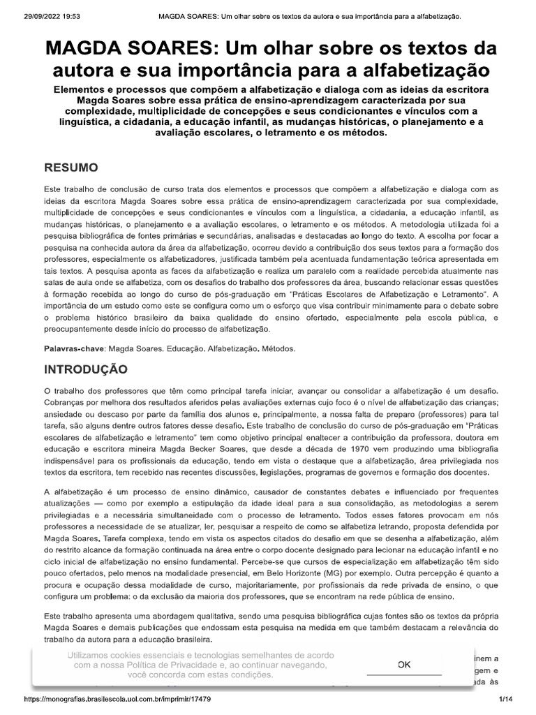 Alfabetização - Magda Soares | PDF