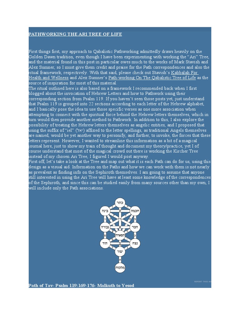 Pathworking The Ari Tree of | PDF | Prayer | Planets In Astrology