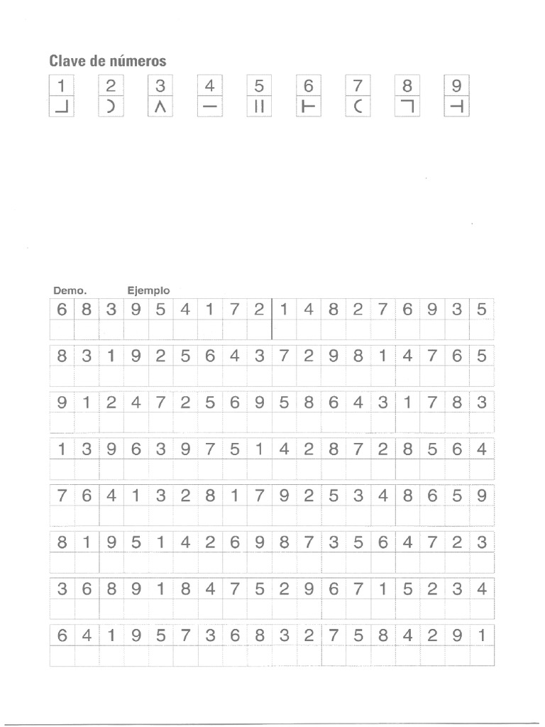 Clave de Números WAIS-IV | PDF