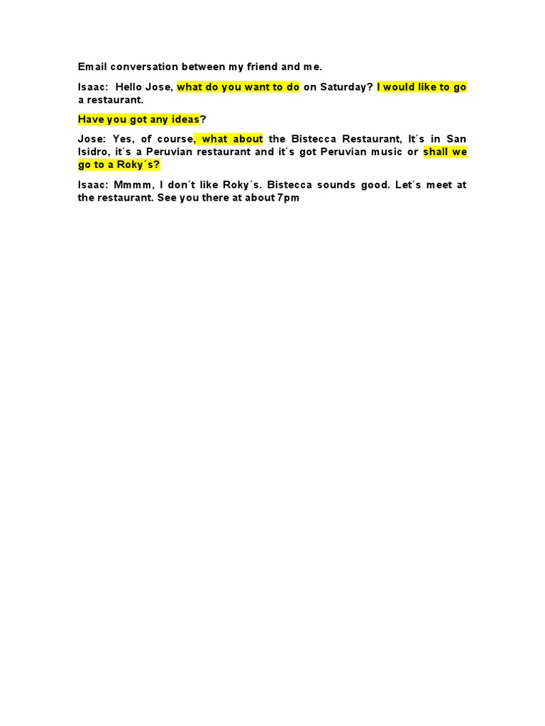 Email Conversation Between My Friend and Me | PDF | Mystery, Thriller ...