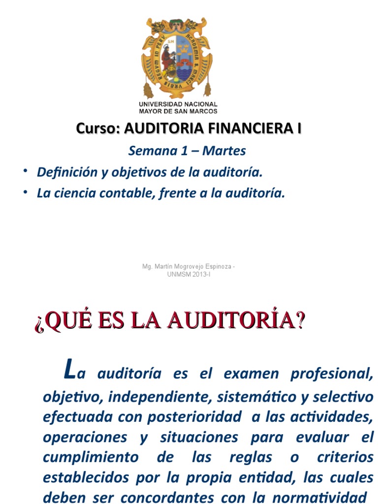 Clase 1 Conceptos de Auditoria | PDF | Auditoría | Business