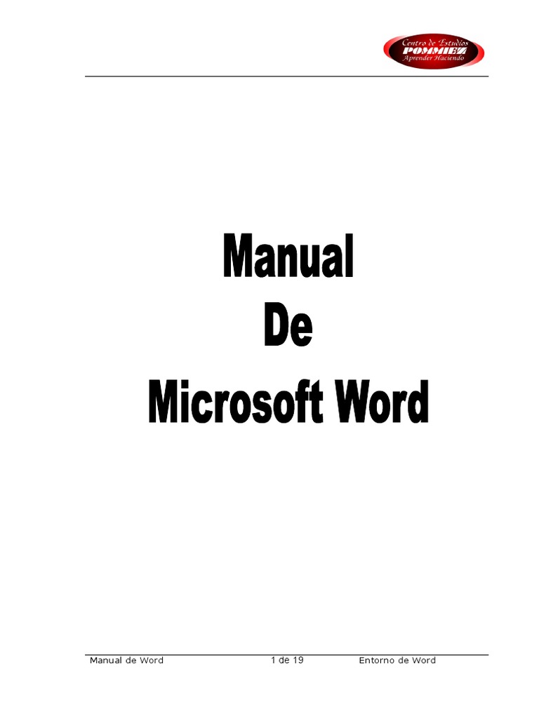 Manual Básico de Word para Niños | PDF | Ventana (informática ...
