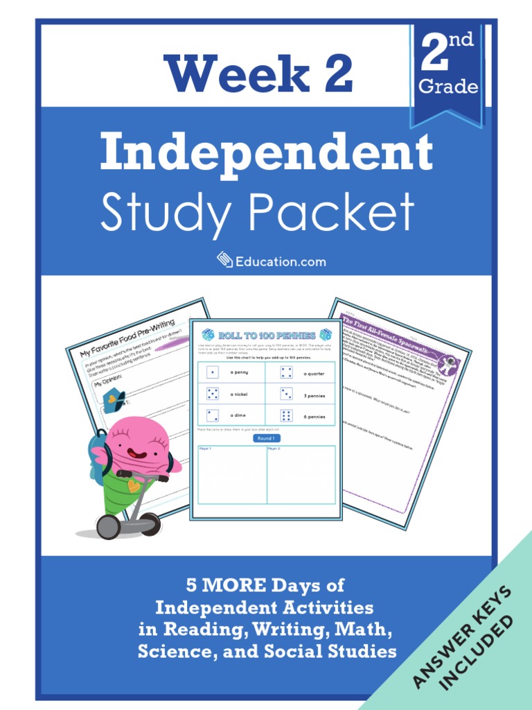 Independent Study Packet 2nd Grade Week 2 | PDF