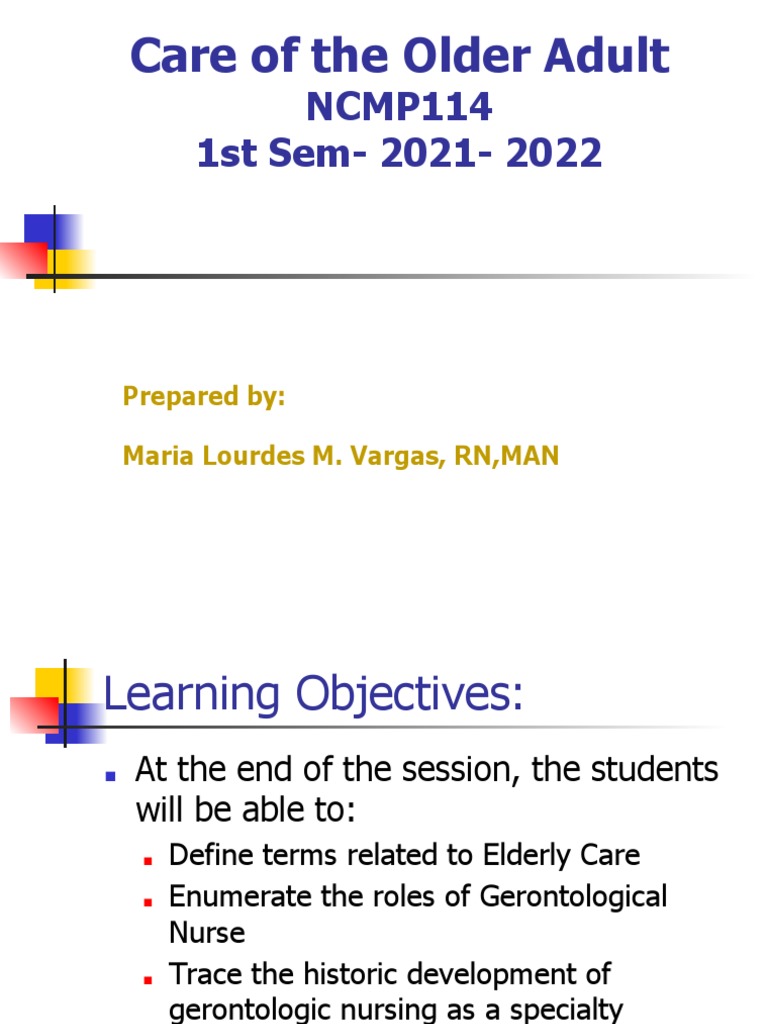 Gerontology Lecture | Download Free PDF | Ageing | Nursing