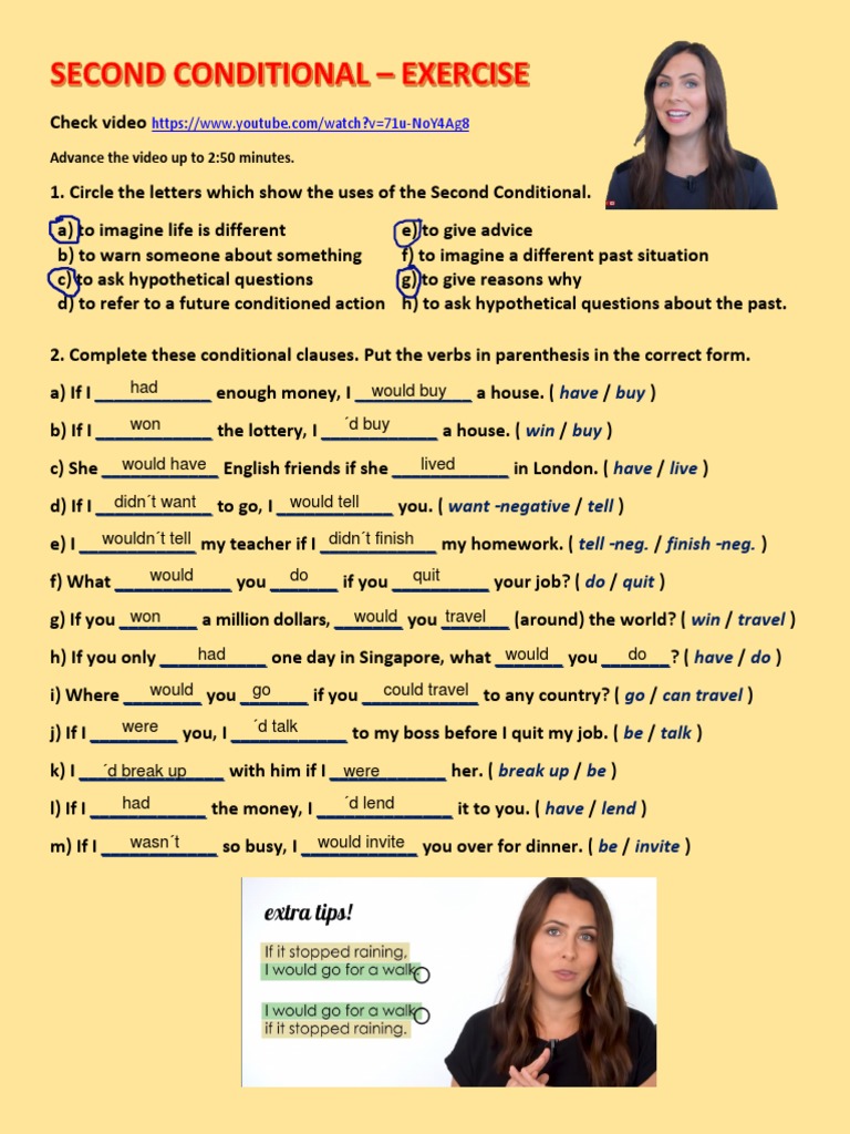 Second Conditional Video Activity Emma EX. | PDF